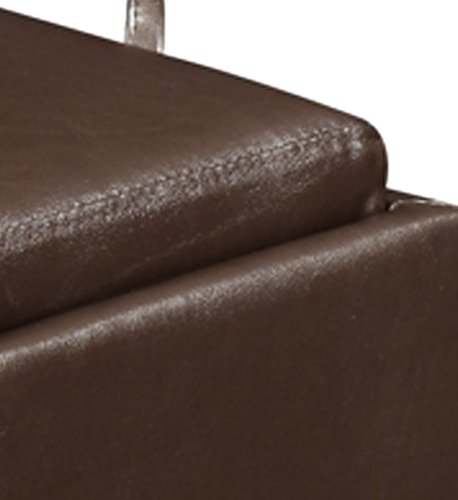 Convenience Concepts Designs4Comfort Park Avenue Single Ottoman with Stool, Espresso