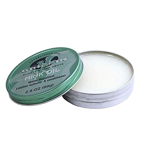 GRIFFIN Mink Oil - Leather Conditioner, Leather Softener, Water Repellent (Waterproofing) and Weather Protector - Shoes, Boots, Handbags and Leather Goods (2.8 oz) - Made in USA