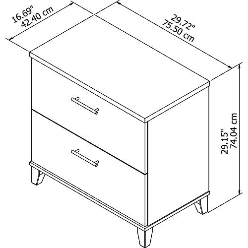 Bush Furniture 2 Drawer Lateral File Cabinet, Maple Cross