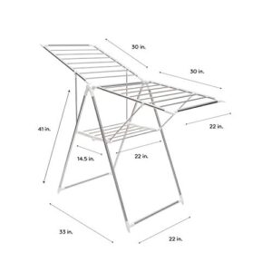 Organize It All Clothing Drying Rack | Dimensions: 61” x 24.4” x 39.8” | Laundry Accessories | Collapsible | Rust Resistant | Chrome