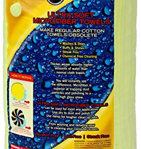 Eurow Microfiber Premium 16in x 16in 350 GSM Cleaning Towels 36-Pack