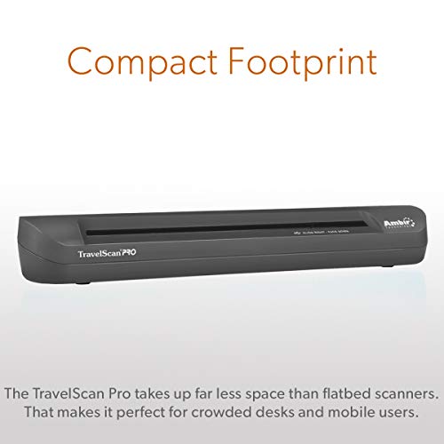 Ambir TravelScan Pro 600 (PS600-AS) Simplex Document Scanner and Card Scanner