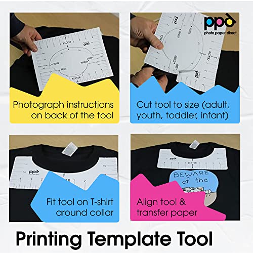 PPD Inkjet Premium T Shirt Transfer Paper - Iron On for Dark Fabric - 8.5 x 11 inch Paper Size - 20 Sheet Count - PPD-4-20