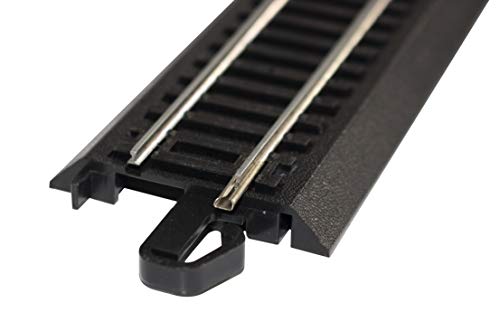 Bachmann Trains - Snap-Fit E-Z TRACK 3” STRAIGHT TRACK (4/card) - STEEL ALLOY Rail With Black Roadbed - HO Scale