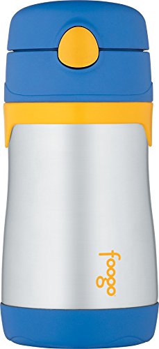 Thermos Foogo Vacuum Insulated Straw 10 oz Bottle, Blue (BS535BL003)