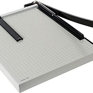 Dahle Vantage 18e Paper Trimmer, 18" Cut Length, 15 Sheet, Automatic Clamp, Adjustable Guide, Metal Base with 1/2" Gridlines, Guillotine Paper Cutter