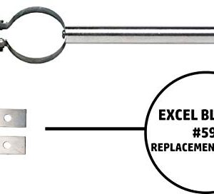 Excel Blades 30608 Dual Strip Cutter, Dual Twin Blade Knife Parallel Number 59 Blades, Adjustable Width Strip Cutter, Cutting Tool for Paper, Clay etc