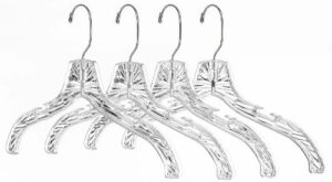 whitmor crystal cut dress/blouse hangers set of 4