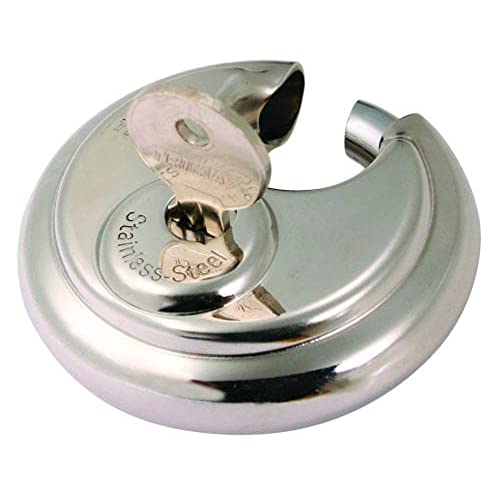 Trimax TRP170 Stainless Steel 70mm Round Pad Lock - 10mm Shackle