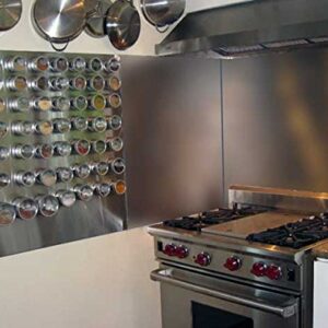 Stainless Steel Backsplash, 30" X 23.25" with Hemmed Edges