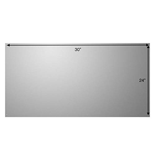 Stainless Steel Backsplash, 30" X 23.25" with Hemmed Edges