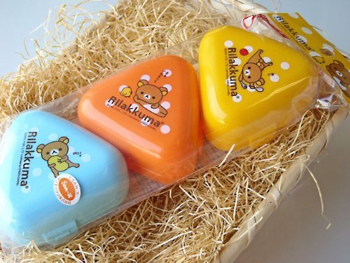 Rilakkuma ONIGIRI CASE SET (3Pcs) | Rice Ball Case | LS-2 ( Japanese Import )