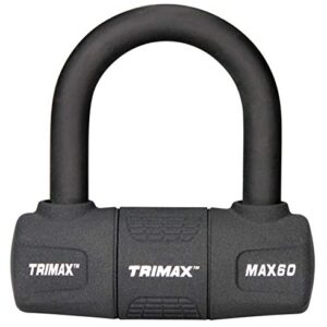 TRIMAX MAX60 Black Short Shackle U-Lock with PVC Sleeve