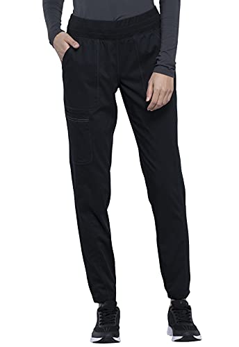 Cherokee Women Scrubs Pant Workwear Revolution Natural Rise Jogger WW011, M, Black