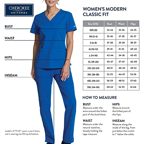 Cherokee Women Scrubs Pant Workwear Revolution Natural Rise Jogger WW011, M, Black