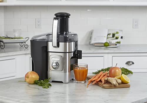 Juicer Machine by Cuisinart, Die-Cast Juice Extractor for Vegetables, Lemons, Oranges & More, CJE-1000