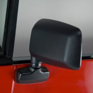 Omix | 11002.17 | Door Mirror, Left, Black | OE Reference: 55027207 | Fits 1987-1995 Jeep Wrangler YJ