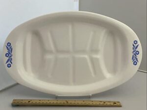 corningware corning ware blue cornflower meat platter/rack