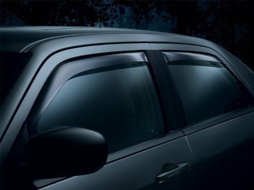 WeatherTech Custom Fit Front & Rear Side Window Deflectors for Dodge Ram 1500, Dark Smoke - 82503