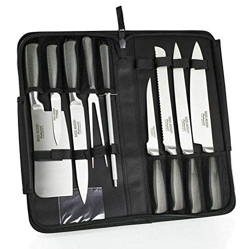 Ross Henery Professional Eclipse Premium stainless Steel 9 piece chefs knife set in carry case