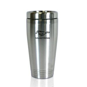 ford mustang brushed stainless steel travel mug