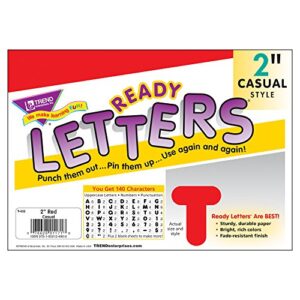 TREND ENTERPRISES, INC. Ready Letters Letter &amp Number, Red