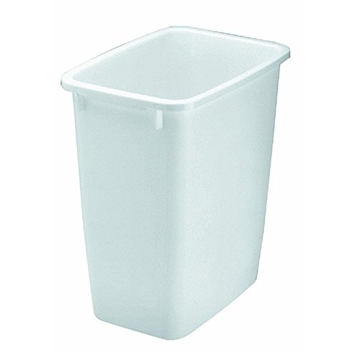 21 Quart Wastebasket in White