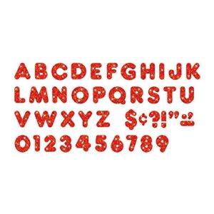 TREND enterprises, Inc. Red Sparkle 4" Casual UC Ready Letters