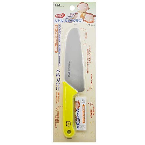 Kai Corporation FG5000 Little Chef Club Children's Knife, Genuine Blade, Panda, Green, Made in Japan