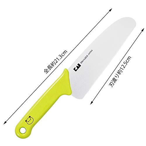 Kai Corporation FG5000 Little Chef Club Children's Knife, Genuine Blade, Panda, Green, Made in Japan