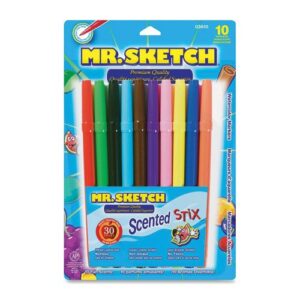 mr. sketch scented stix markers, fine tip, assorted colors, 10-count