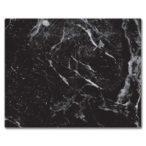 counterart black marble design 3mm heat tolerant tempered glass cutting board 15” x 12” manufactured in the usa dishwasher safe