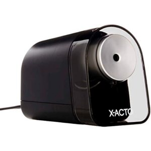 x-acto electric pencil sharpener | xlr heavy duty electric pencil sharpener, quiet motor, pencil saver technology, auto-reset and safe start