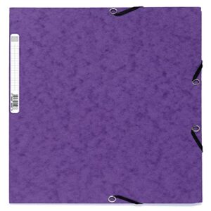 Exacompta - Ref 55515E - Europa Collection - Elasticated 3-Flap Folders - Suitable for A4 Documents, 400gsm Glossy Card - Assorted Colours (Pack of 10)