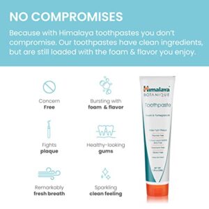 Himalaya Botanique Neem & Pomegranate Toothpaste, Original Formula for Brighter Teeth and Fresh Breath, 5.29 oz