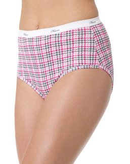 Hanes Women's Plus Size Cotton Underwear, 6 Pack-Brief Assorted, 7