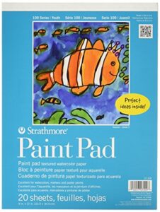 strathmore (27-209 100 series youth paint pad, 9 by 12″, 20 sheets