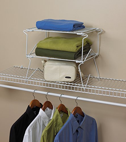 ClosetMaid 71082 18-Inch Wide Stacking Shelf for Wire Shelving, White