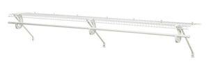 closetmaid 5632 super slide ventilated shelf kit with closet rod, 6′ by 12″, white