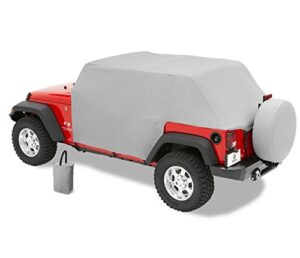 bestop 8104109 charcoal all weather trail cover for 2007-2018 wrangler unlimited, charcoal/gray