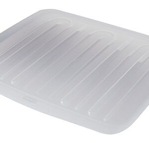 Rubbermaid 18 in. L x 14.7 in. W x 1.3 in. H Clear Plastic Dish Drainer