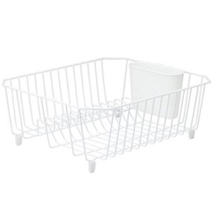 rubbermaid disinfectant dish drainer, small, white