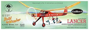 guillow’s lancer rubber powered endurance flyer model kit