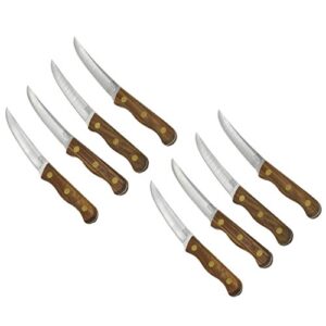 chicago cutlery b144 4pc walnut tradition steak knife set (2-pack)