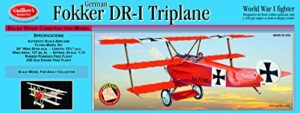 guillow’s fokker dr1 triplane laser cut model kit