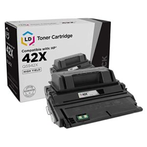 ld products compatible toner cartridge replacement for hp 42x q5942x high yield (black) for use in hp laserjet/multifunction printers 4250, 4250tn, 4350n, 4250dtn, 4350, 4350tn, 4250dtnsl, 4350dtn