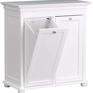 home decorators collection hampton bay 26 inch white double tilt out bathroom hamper, 27″ hx26 wx13 d, white