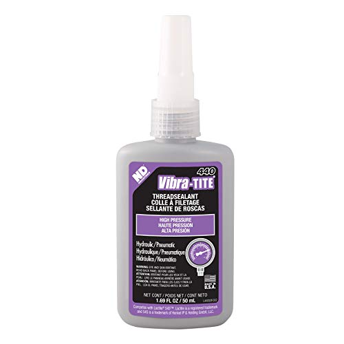 Vibra-TITE - 44050 440 Hydraulic and Pneumatic Anaerobic Thread Sealant, 50 ml Bottle, Purple