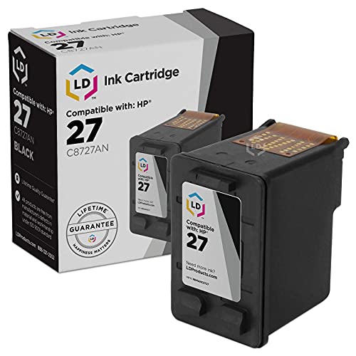 LD Products Remanufactured Ink Cartridge Printer Replacement for HP 27 C8727AN (Black)