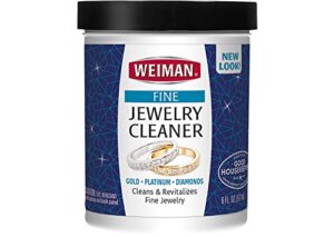 weiman jewelry cleaner liquid â€œ restores shine and brilliance to gold, diamond, platinum jewelry and precious stones â€œ 6 ounce